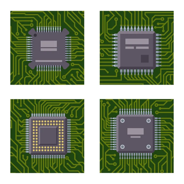 Computer IC chip template microchip brochure circuit board design ...