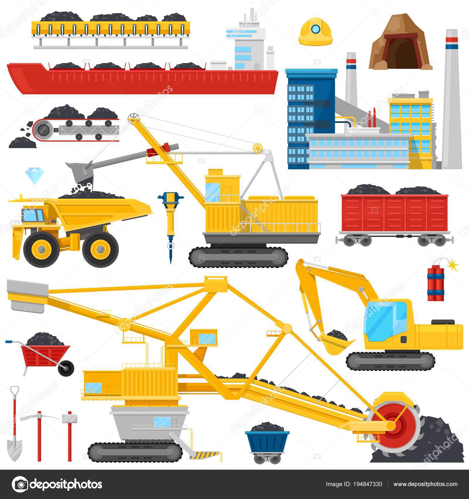 Mining Equipment Vector