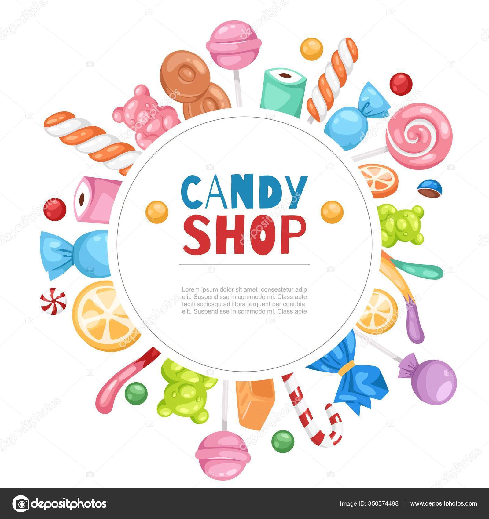Cartoon Snoepwinkel Haribo Candy Licorice | Buy At Candy Shop
