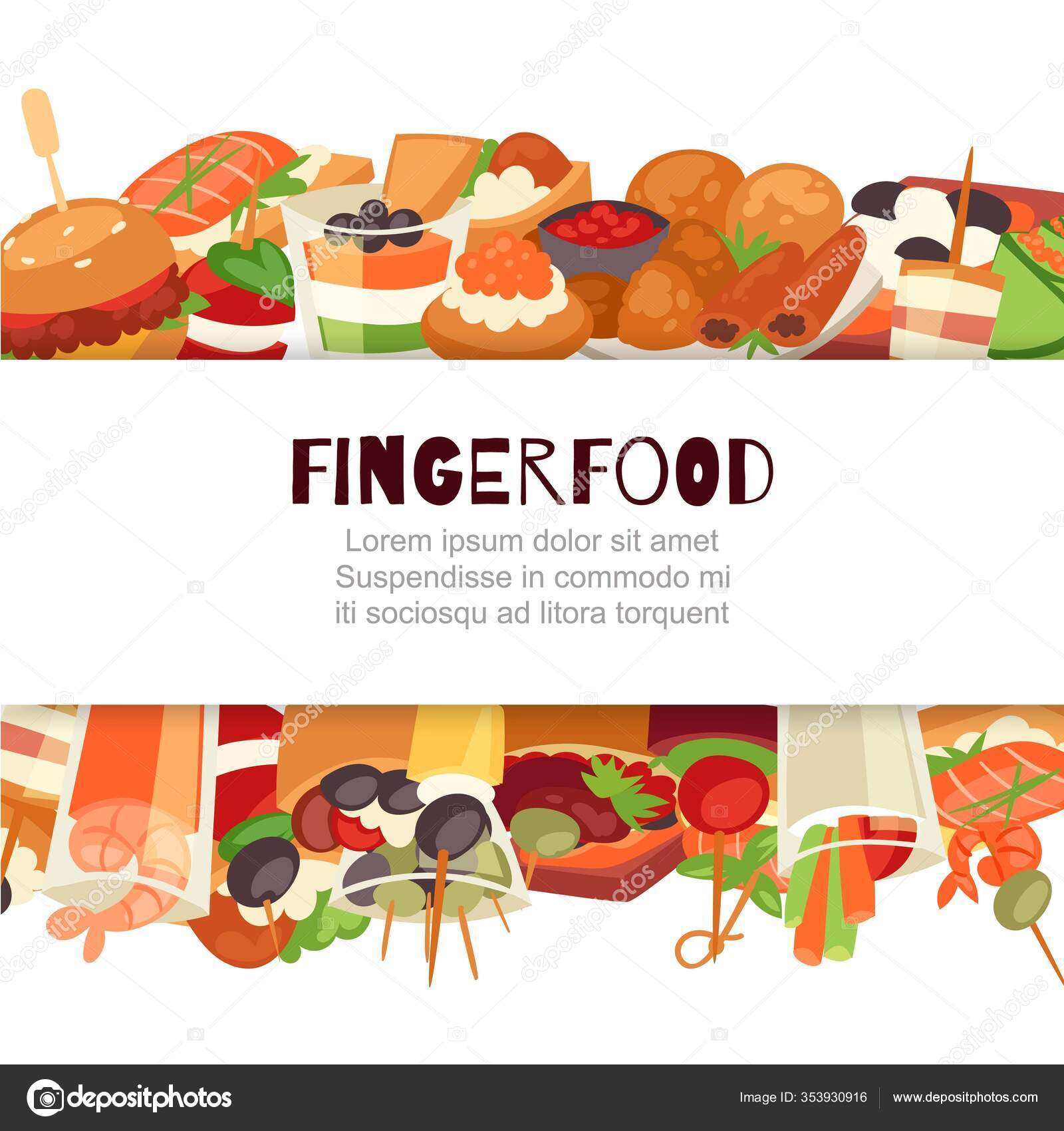 Fingerfood with shrimps, fish, olives and green vegetables appetizer ...