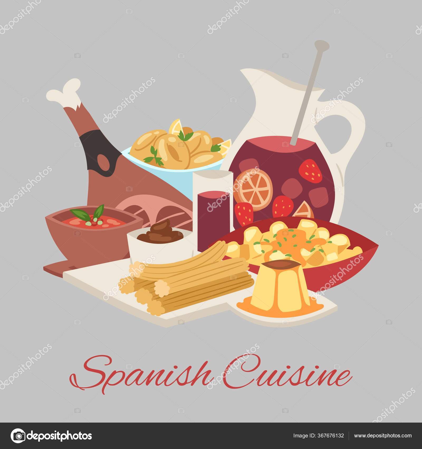 Spanish Food Pyramid Clipart