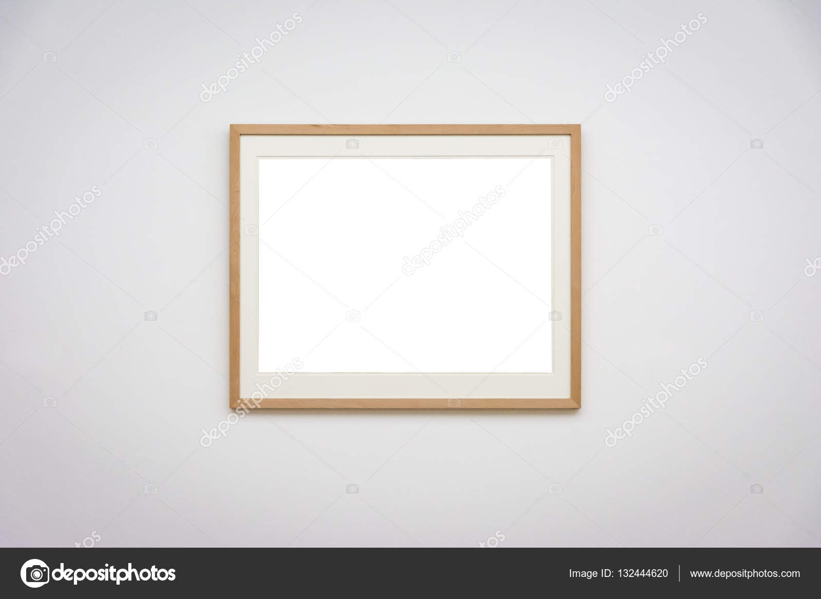 Modern Art Museum Frame Wall Clipping Path Isolated White Vector ...