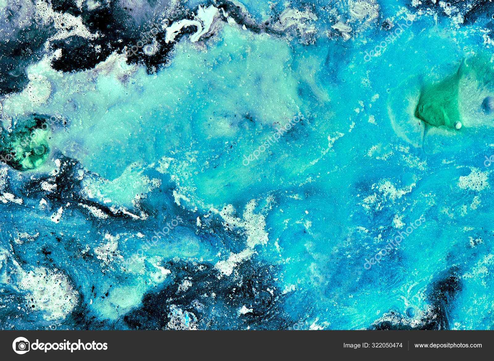 Abstract Liquid Paint Background View Space Exoplanet Sea Ocean ...