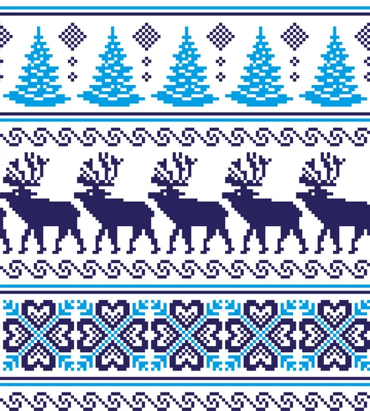 Christmas and Winter knitted pattern with reindeer ⬇ Vector Image by ... Christmas and Winter knitted pattern with reindeer ⬇ Vector Image by ...