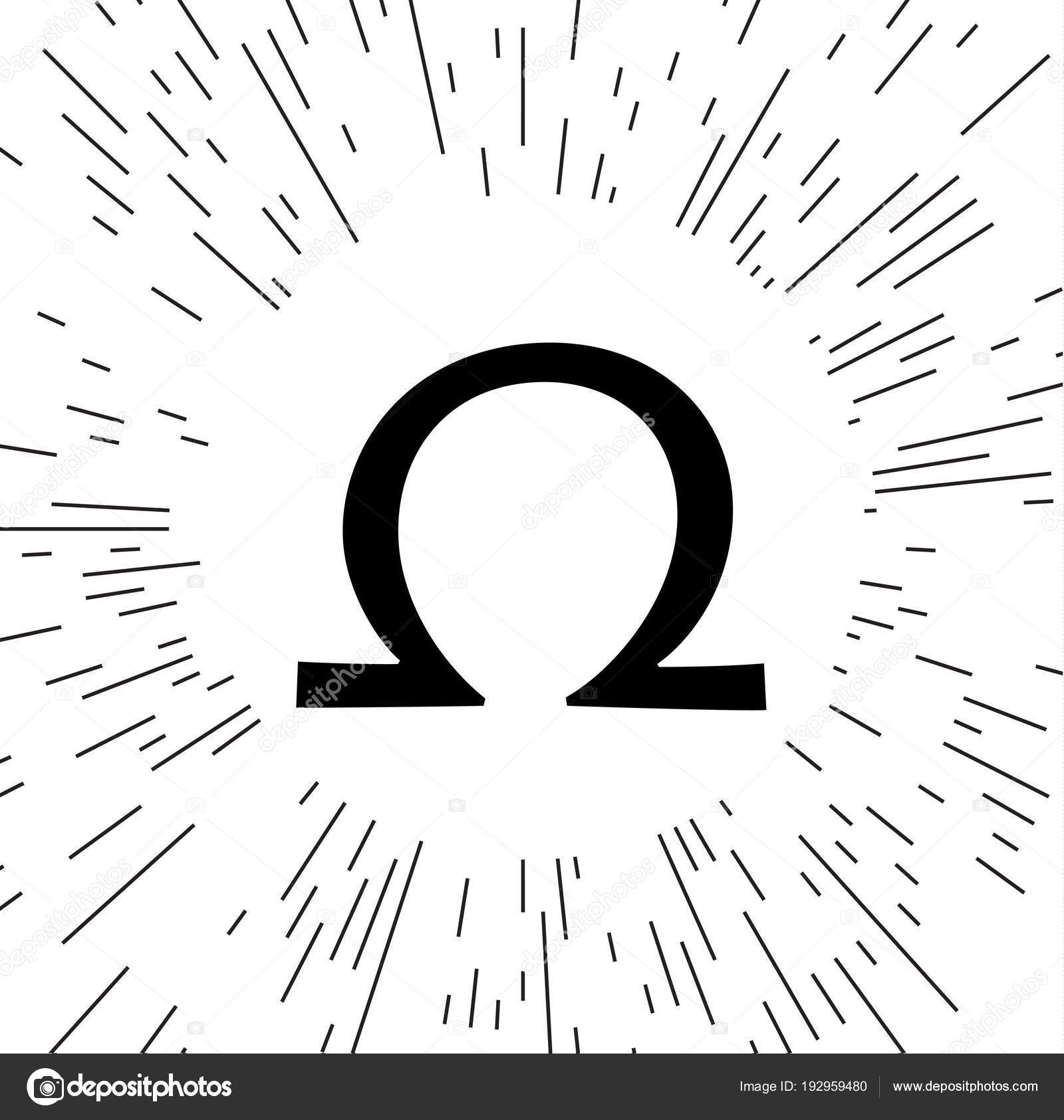Vector Omega Sign Background Rays Stock Vector Image by ©pvl0707 #192959480