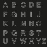 Digital vector alphabet, isolated abstract technology font. Microchip ...