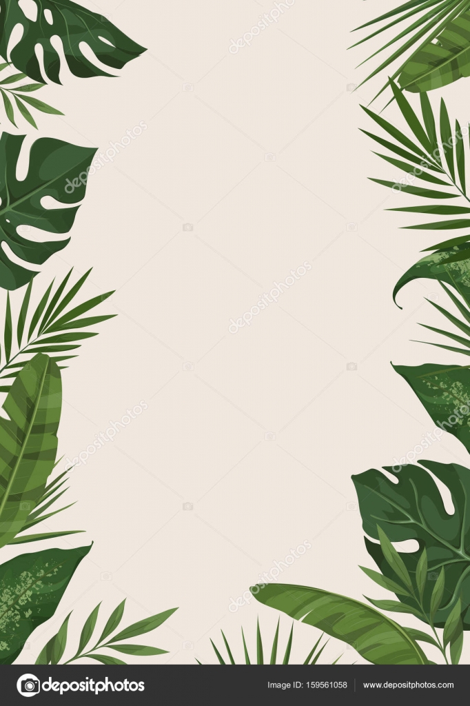 Vector tropical template Stock Vector by ©SvetaZi 159561058