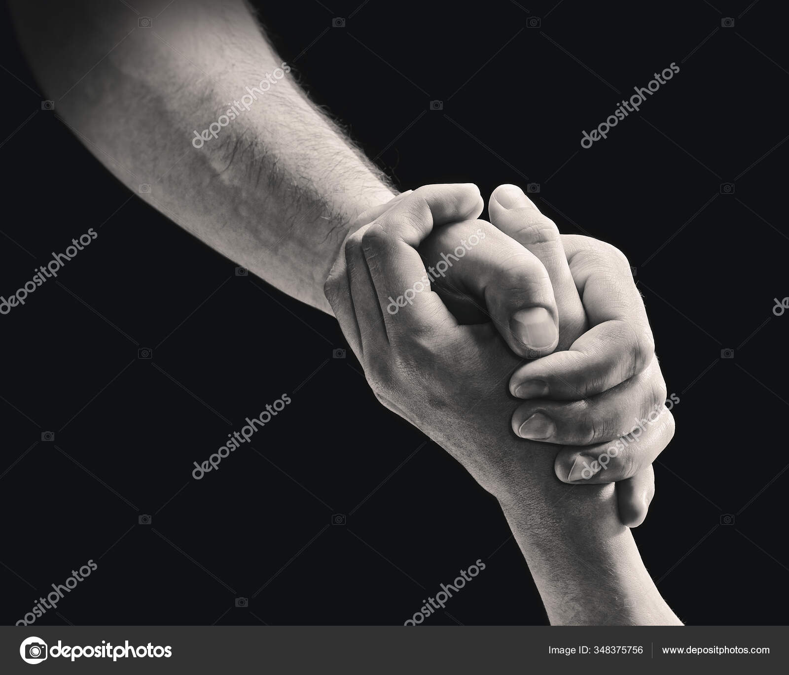 Helping Hand Black And White