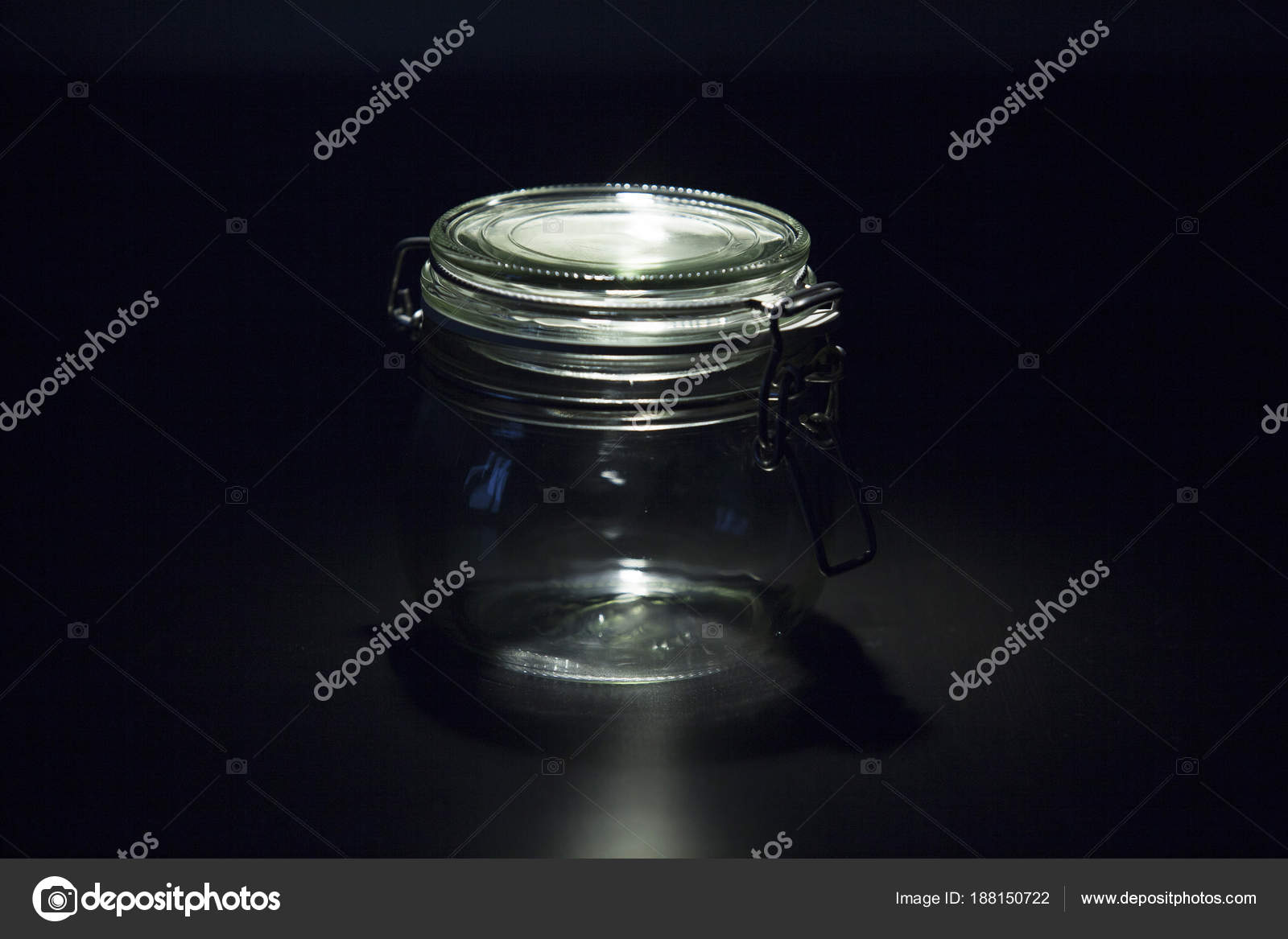 Glass Jar Lid Black Background Stock Photo by ©sigma1850 188150722