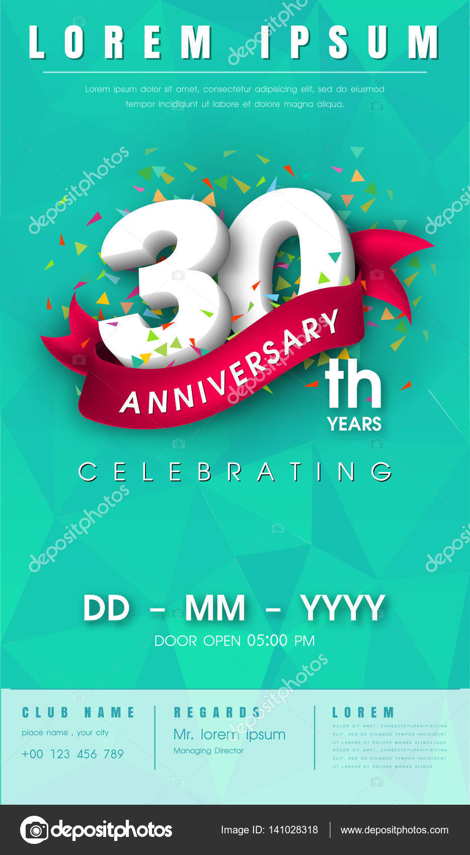 30th Anniversary Invitations