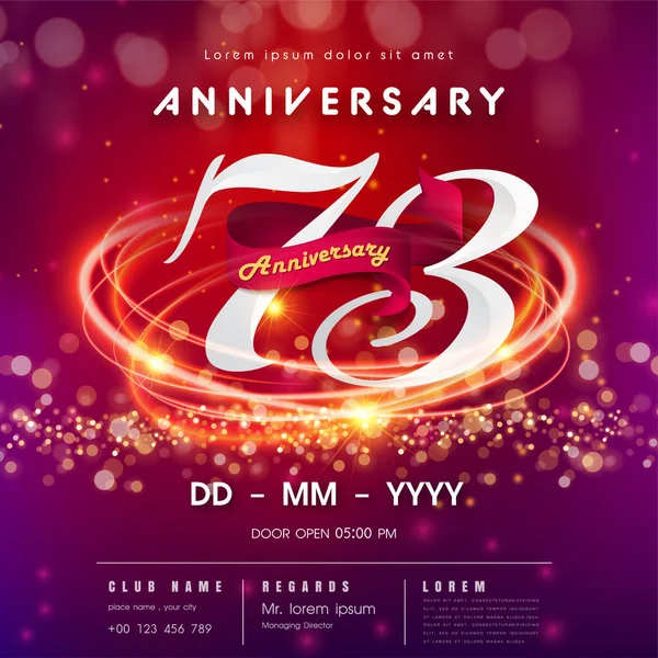 73 years birthday logo Vector Art Stock Images | Depositphotos
