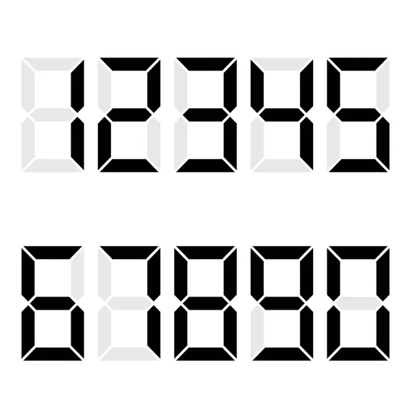 Set of gray digital number on light green — Stock Vector © pockygallery ...