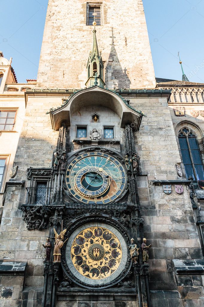 Prague Astronomical Clock at Prague, Czech Republic Stock Photo by ...
