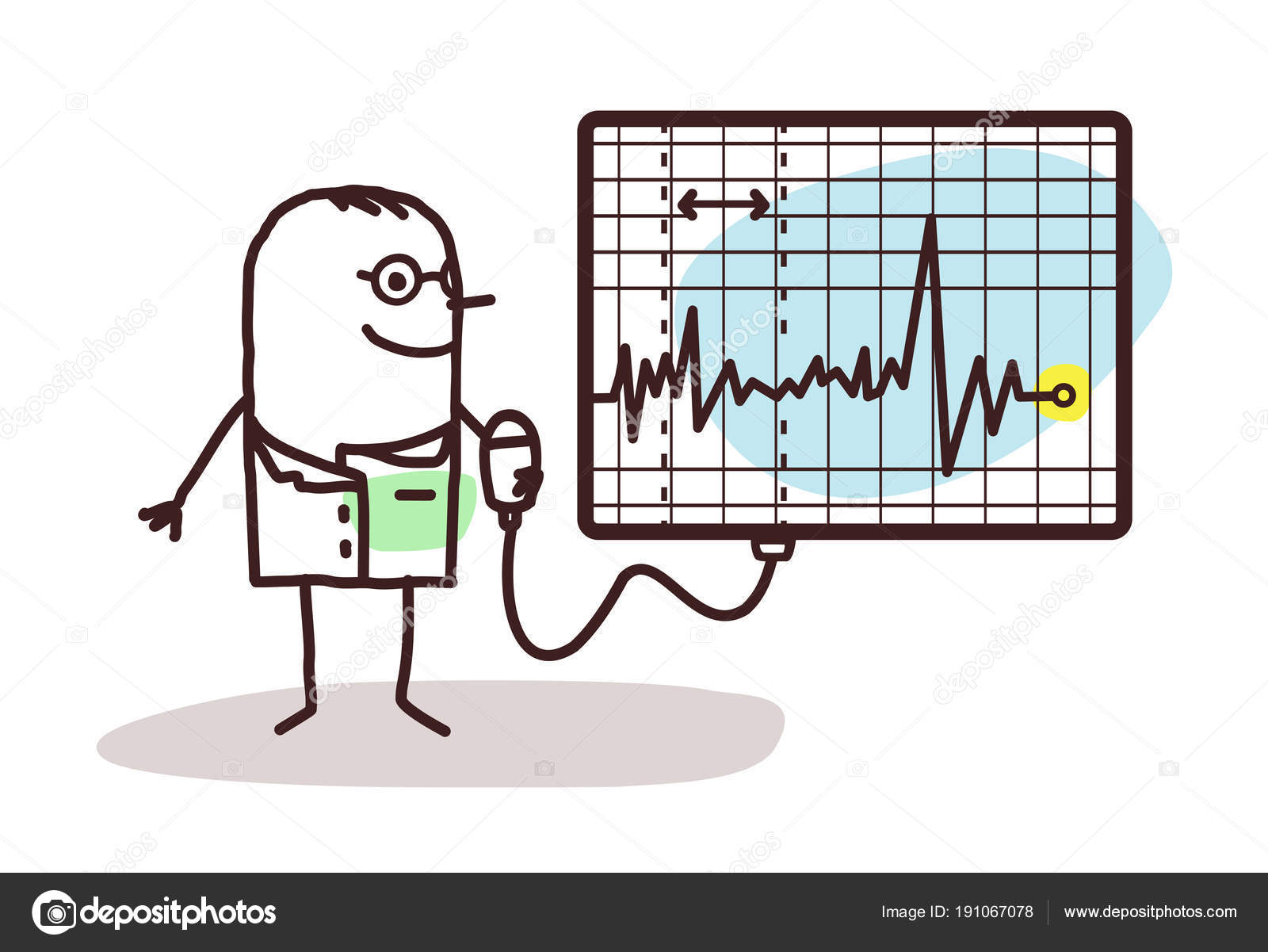 Ilustracin De Electrocardiograma Mdico Ecg En Papel