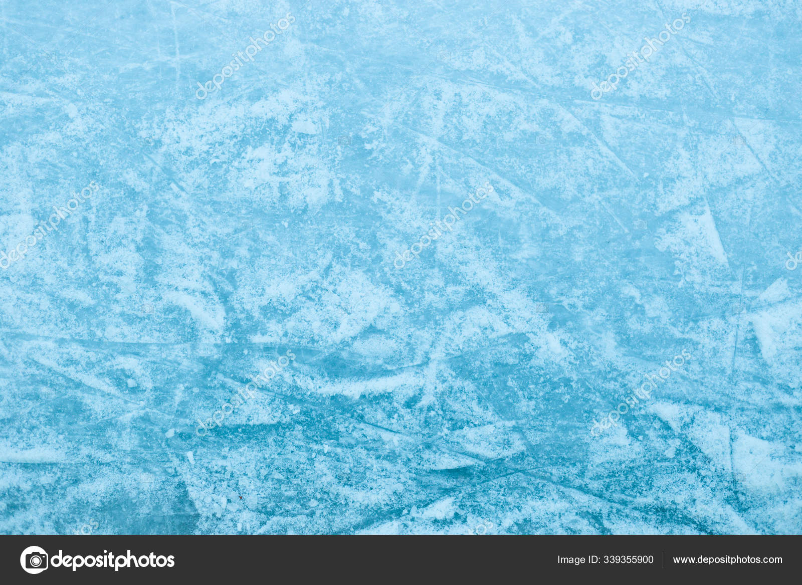 Abstract ice texture. Nature blue background. Traces of blades of ...