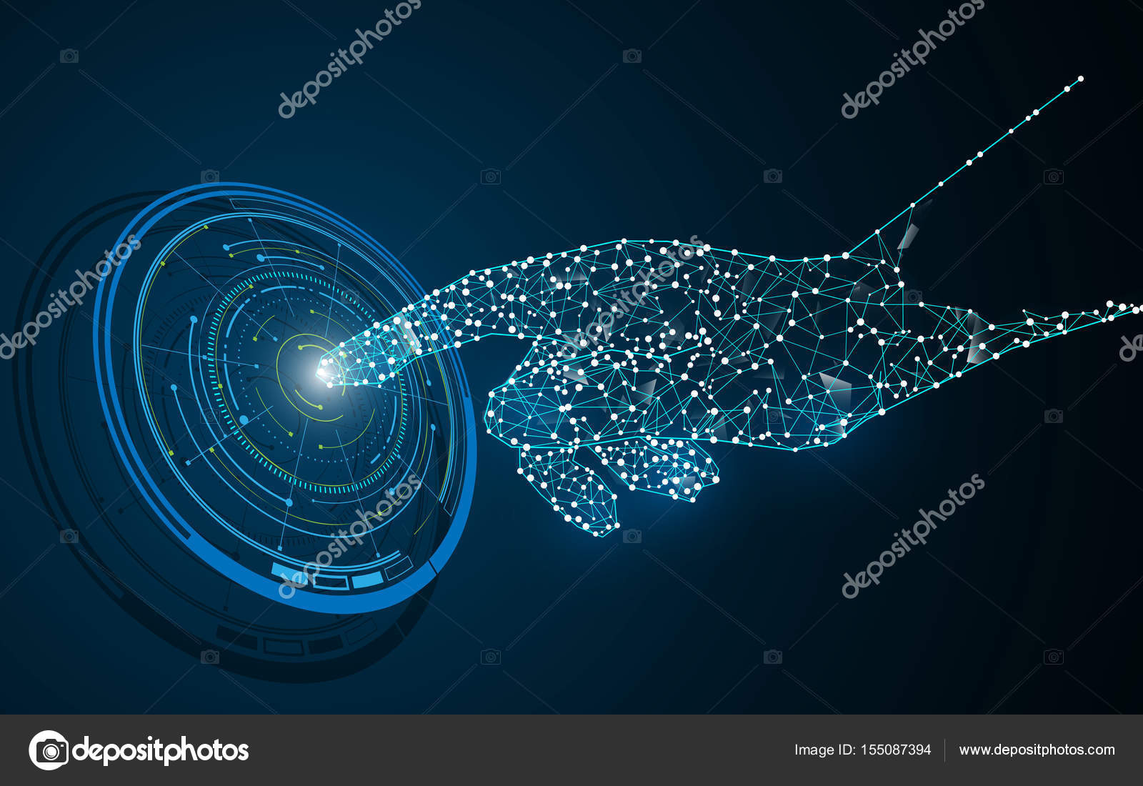 Hand touch technology Stock Vector Image by ©pixtumz@hotmail.com #155087394