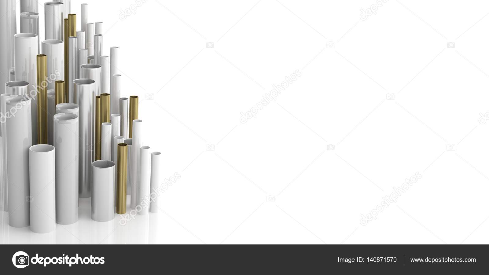 Variety of pvc pipes. 3d illustration Stock Photo by ©gioiak2 140871570
