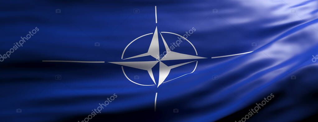 Fondo de la bandera de la OTAN, organización del tratado del Atlántico ...