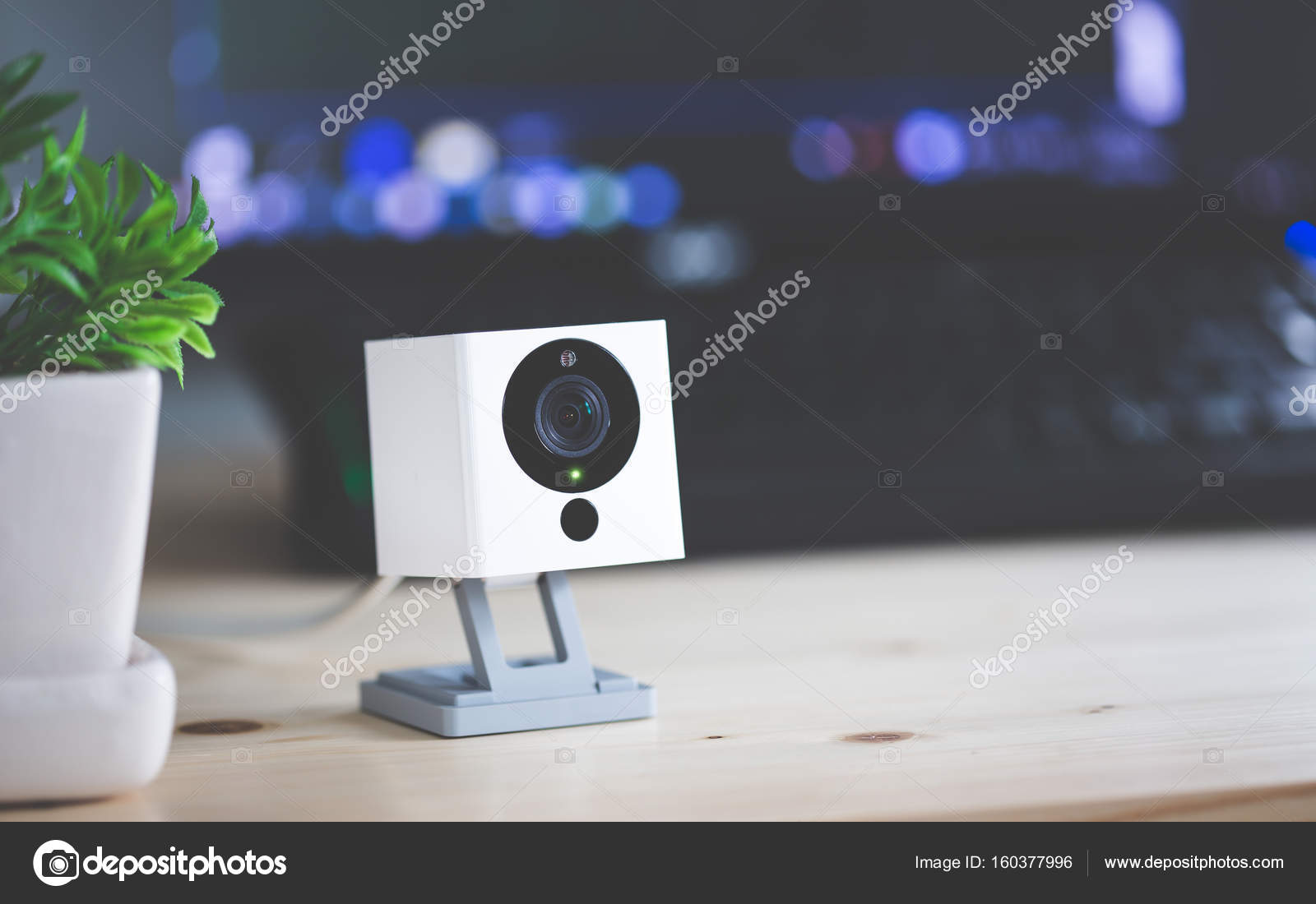 Security camera on Wood table. IP Camera. Stock Photo by ©escapejaja ...