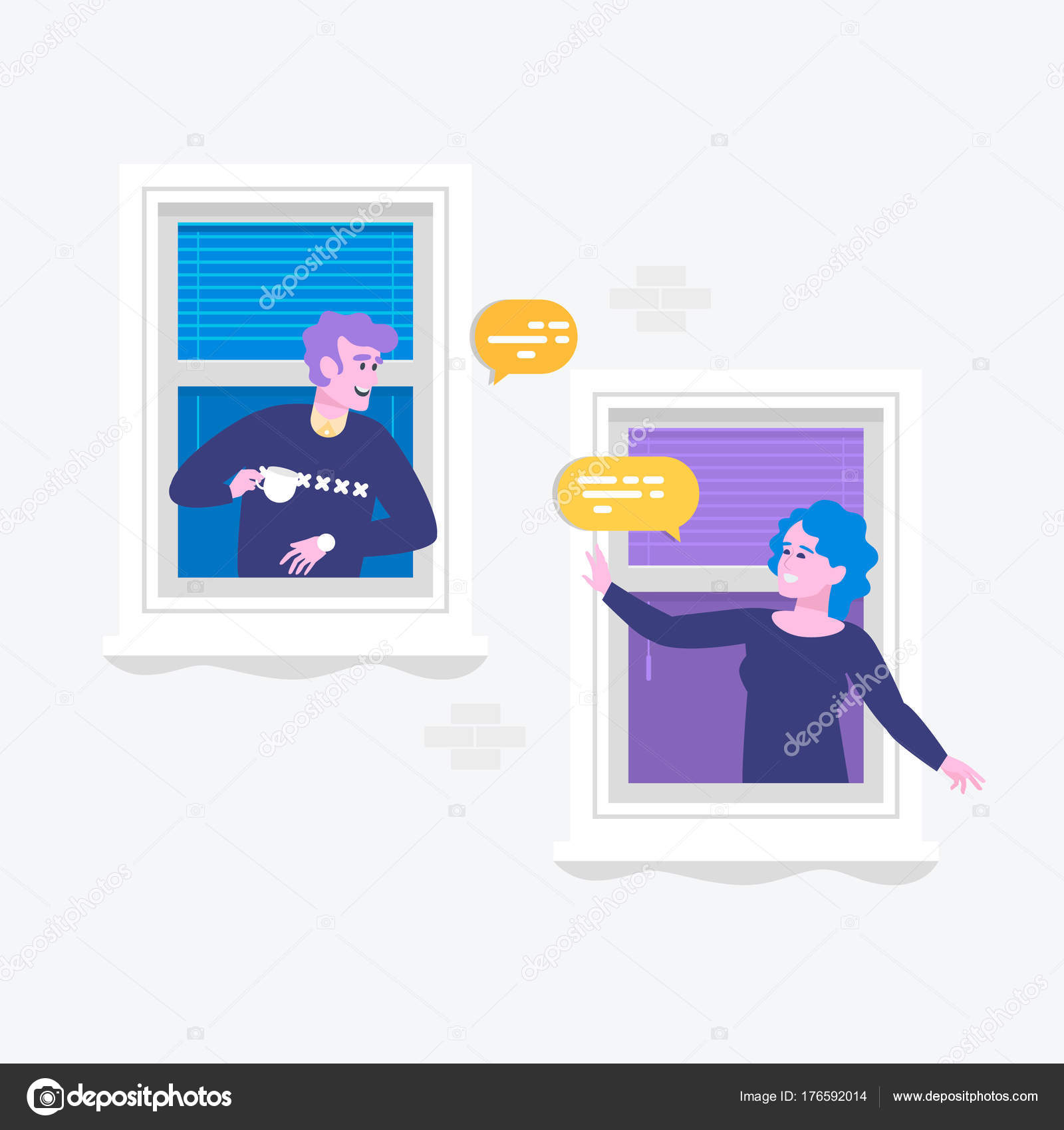 People talking dialog bubble speech.Chat messages notification. Man ...