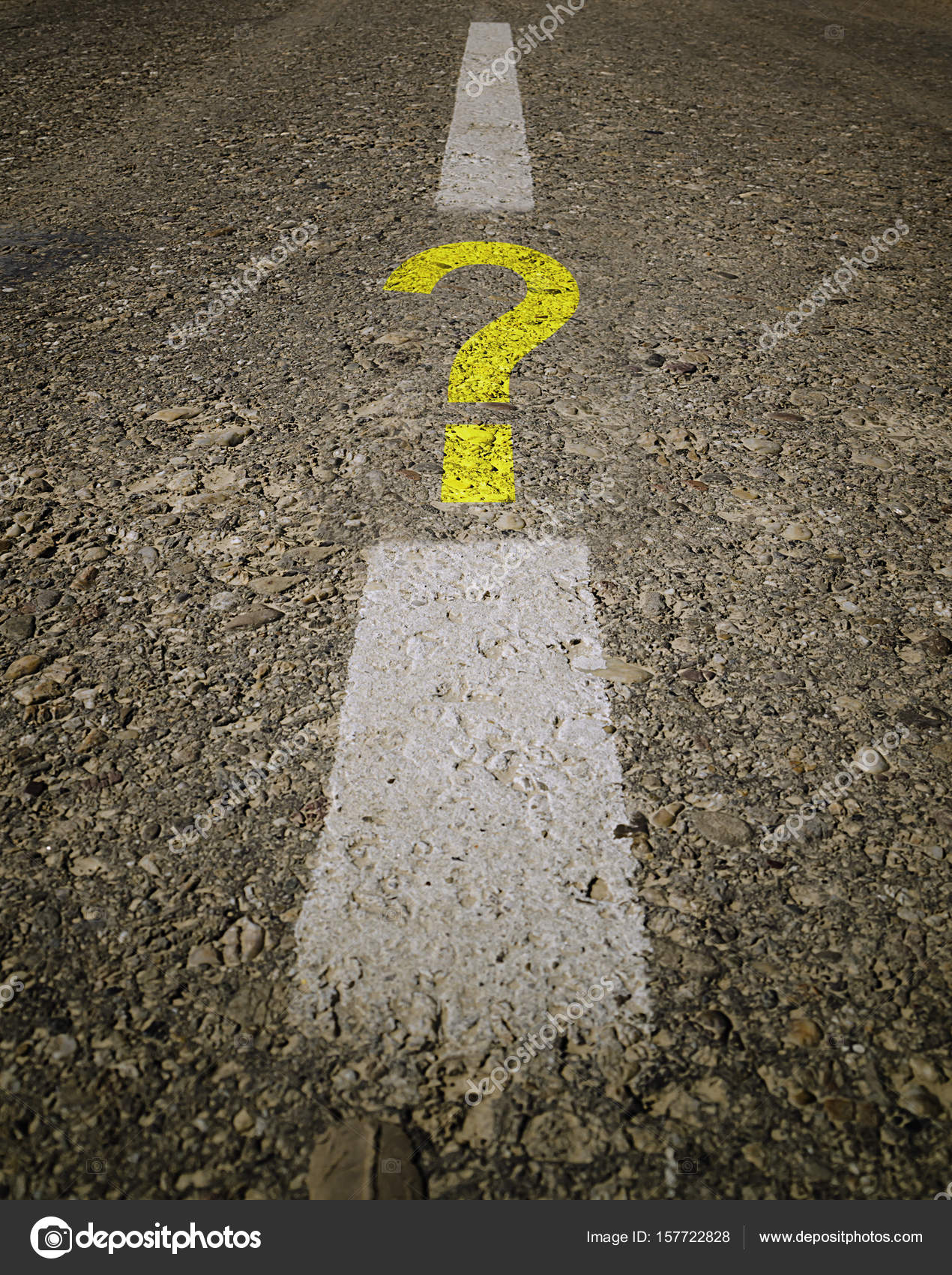Question mark drawn on a asphalt road. — Stock Photo © adzic.natasa ...