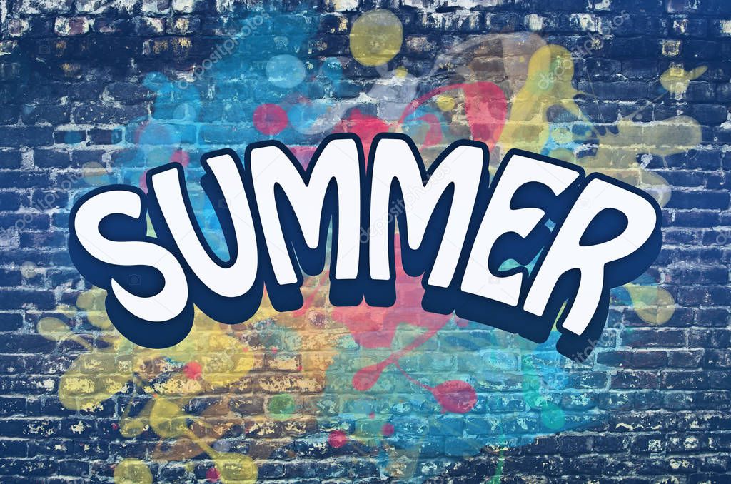 Sommer-Graffiti-Wand-Hintergrund — Stockfoto © adzic.natasa #159550668