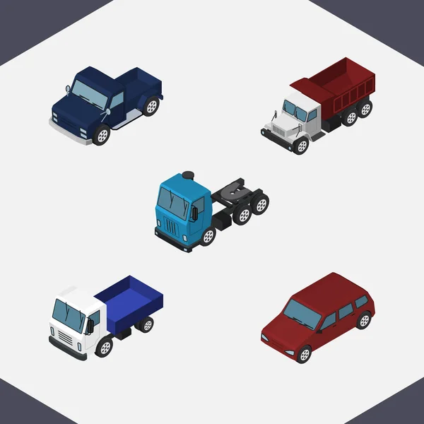 Isolated Truck Isometric. Lorry Vector Element Can Be Used For Truck ...