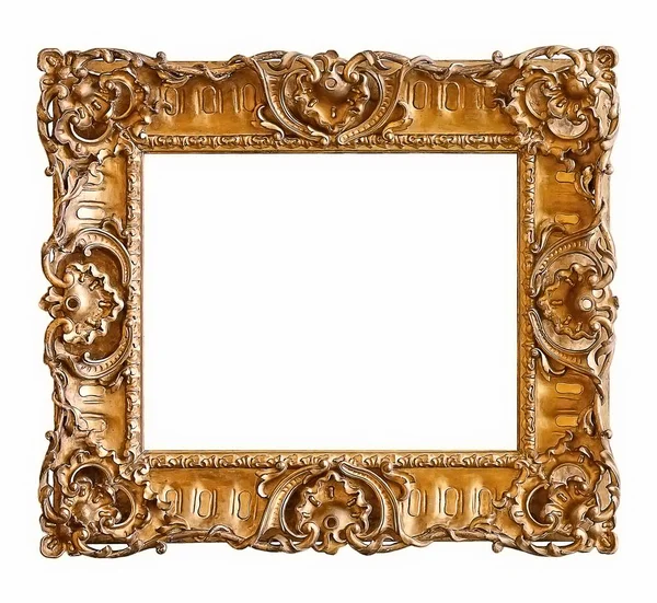 Gold frame for masterpieces on a white background Stock Photo by ...