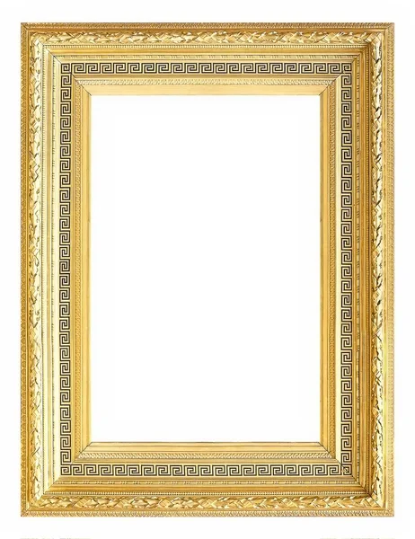 Elegant wooden frame with golden borders — Stock Photo © Maugli #12821376