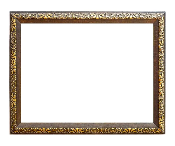 Gold frame for masterpieces on a white background — Stock Photo ...