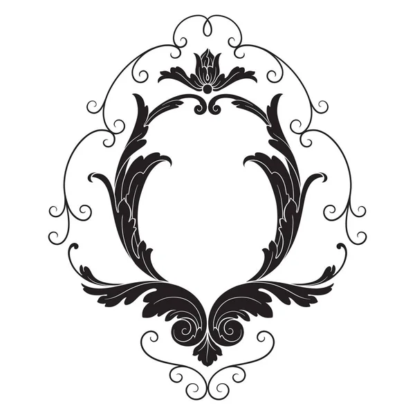 Classical baroque ornament vector — Stock Illustration
