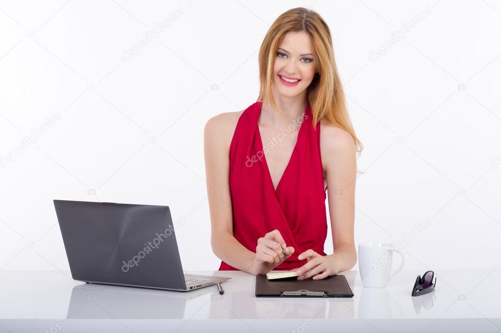 Beautiful young women at work Stock Photo by ©mtellioglu 126638396