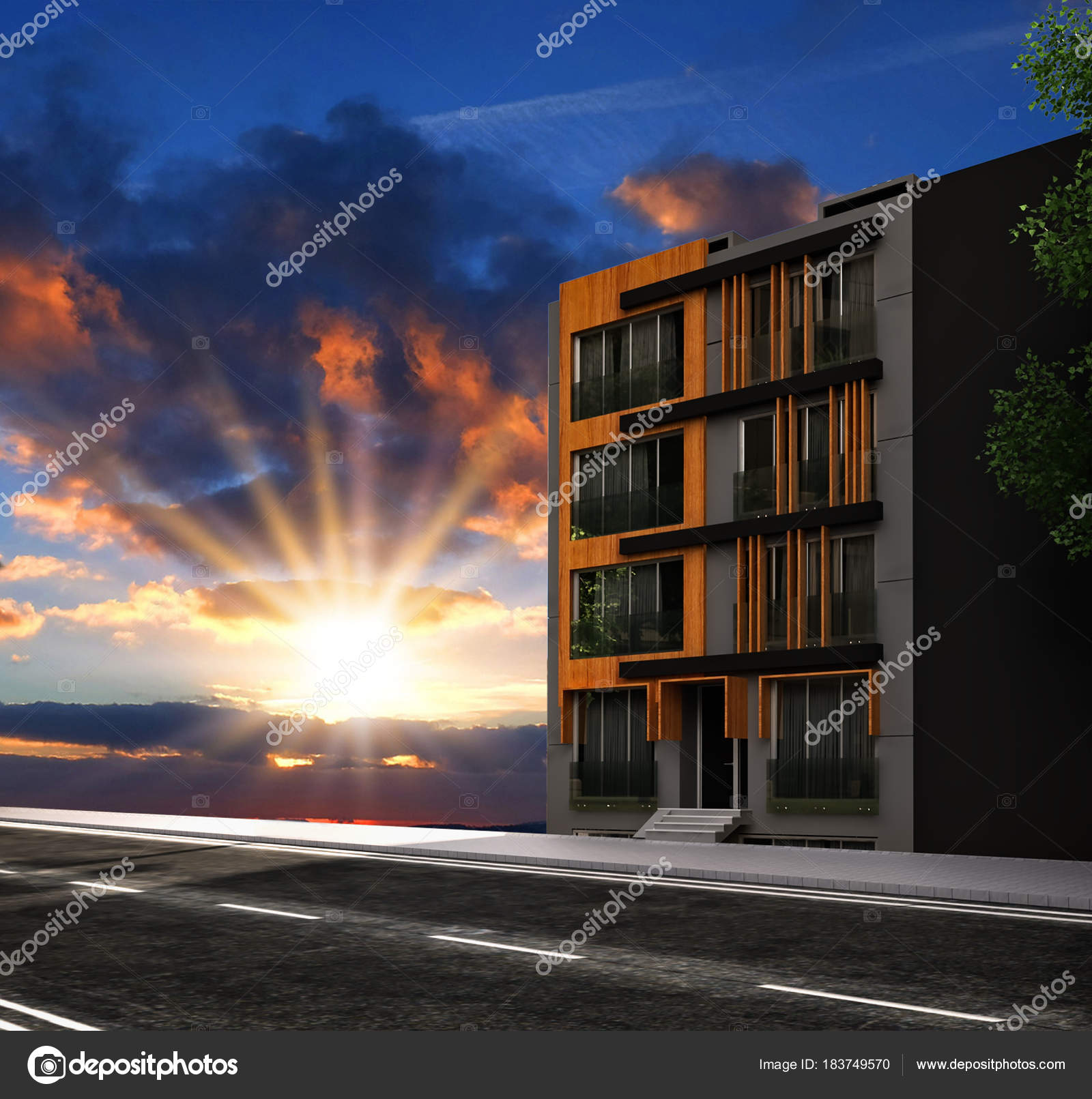 Render Modern Building Exterior Stock Photo by ©mtellioglu 183749570 Render Modern Building Exterior Stock Photo by ©mtellioglu 183749570
