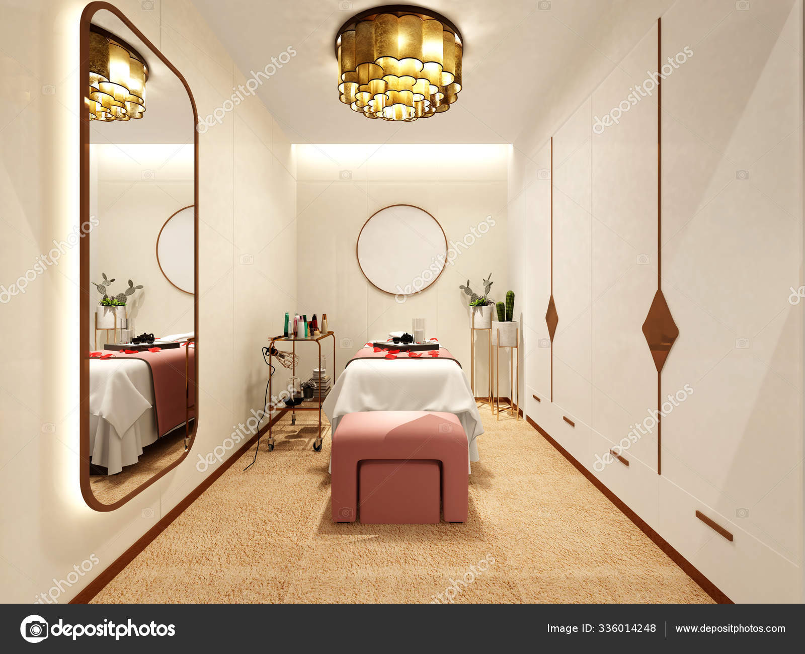 Render Massage Spa Room Stock Photo by ©mtellioglu 336014248