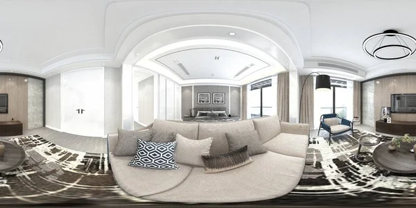 360 Degrees Home Interior Living Dining Room Stock Photo by ©mtellioglu ...