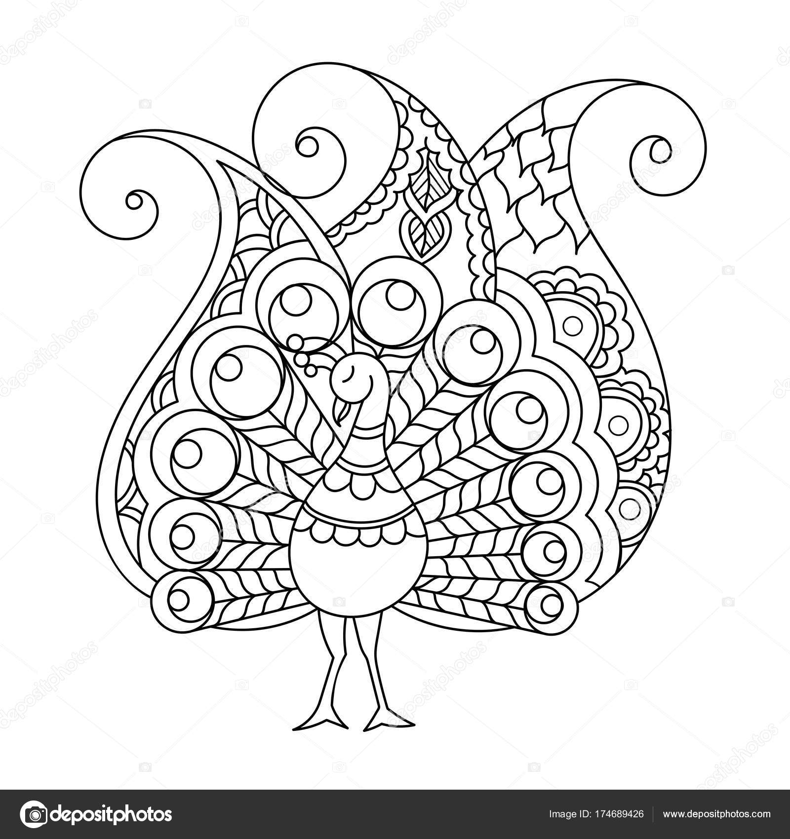 Dibujo Abstracto De Pavo Real