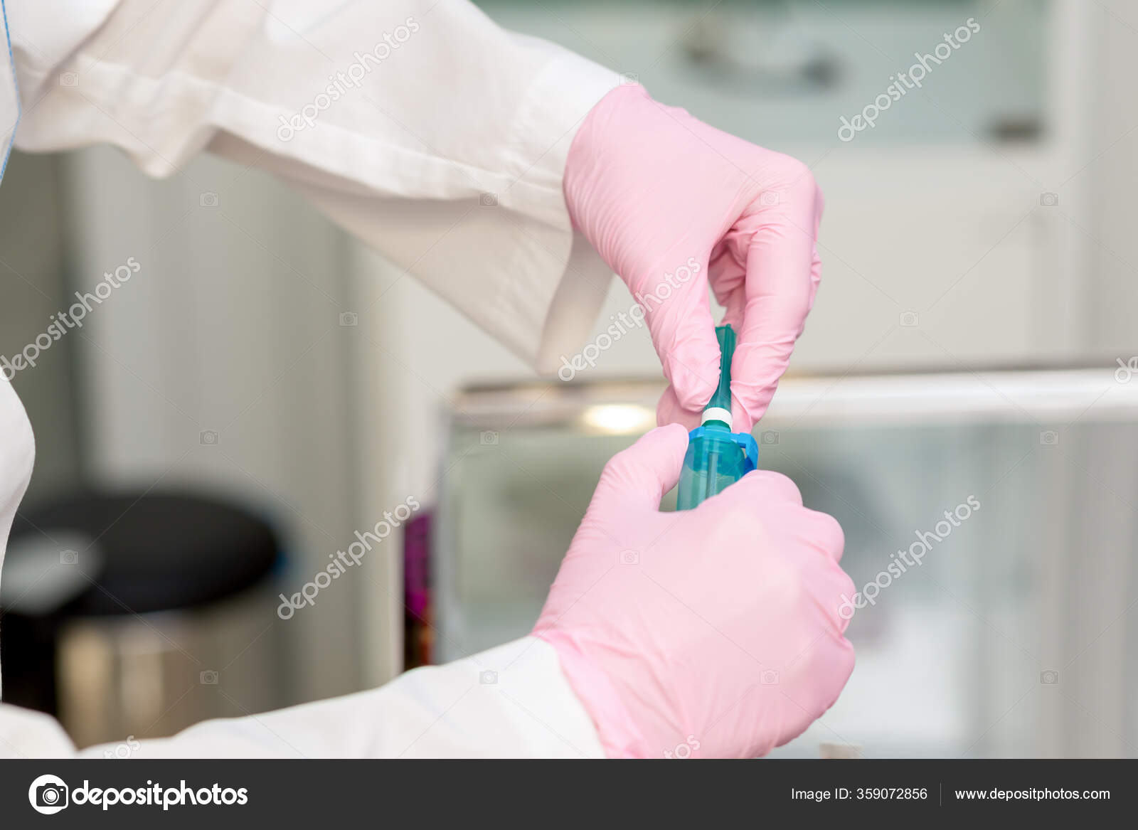 Blood Collection Sampling System Elements Hands Nurse Stock Photo by ...