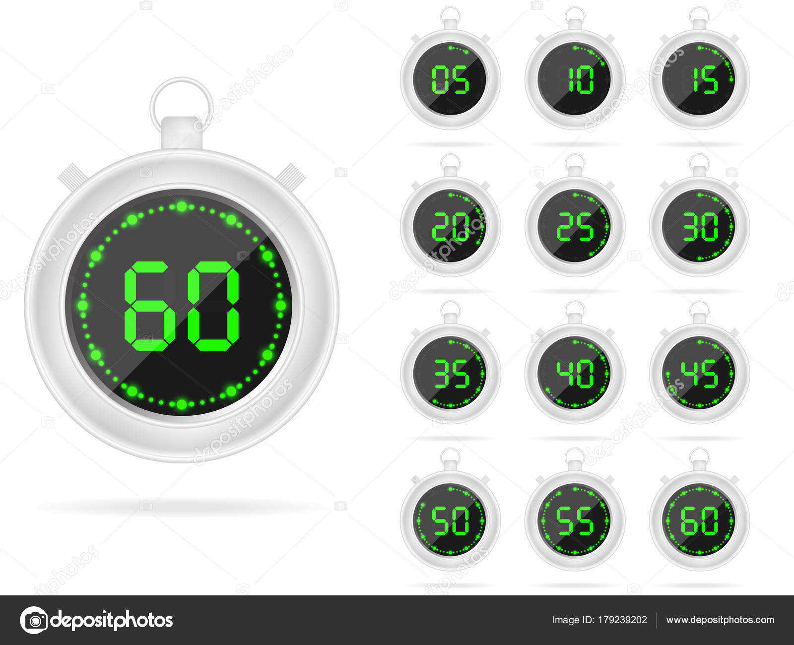 Design Colorful Digital Stopwatch Stock Vector Image by ©salsep09@gmail ...