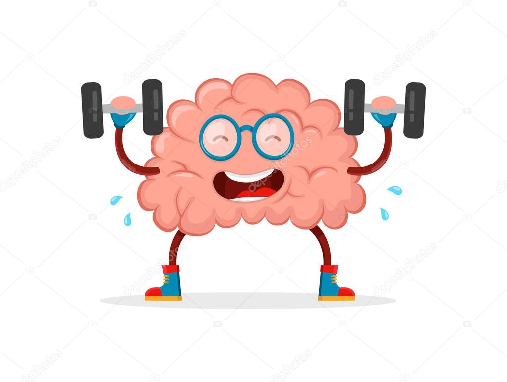 Train your brain. brain vector cartoon flat — Stock Vector © Kahovsky ... Train your brain. brain vector cartoon flat — Stock Vector © Kahovsky ...