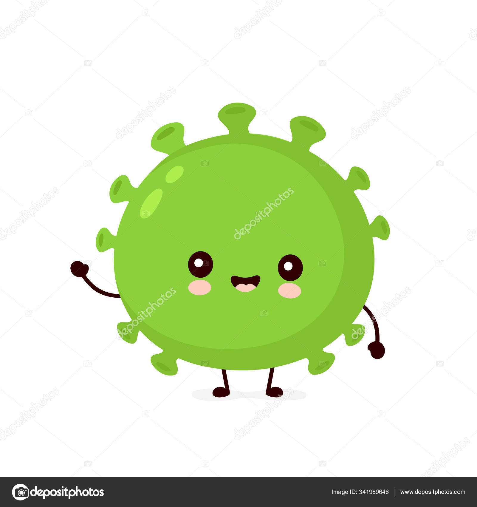 Cute happy good probiotic bacteria Stock Vector by ©Kahovsky 341989646