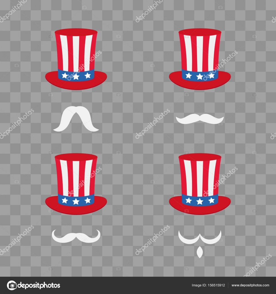 Uncle Sams hat. Symbol of freedom and liberty. Cartoon Cute Headband ...