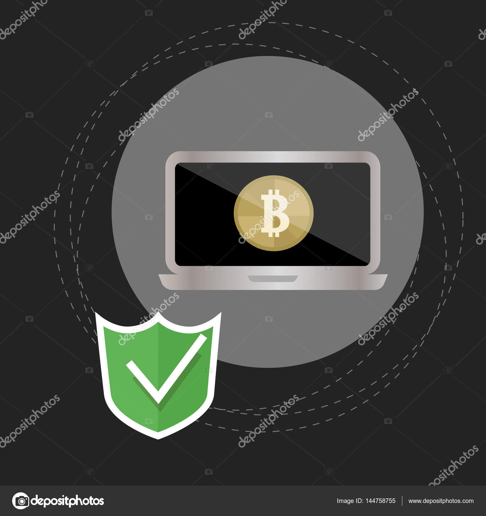 Cyber security with laptop design Stock Vector Image by ©scorpionce ...
