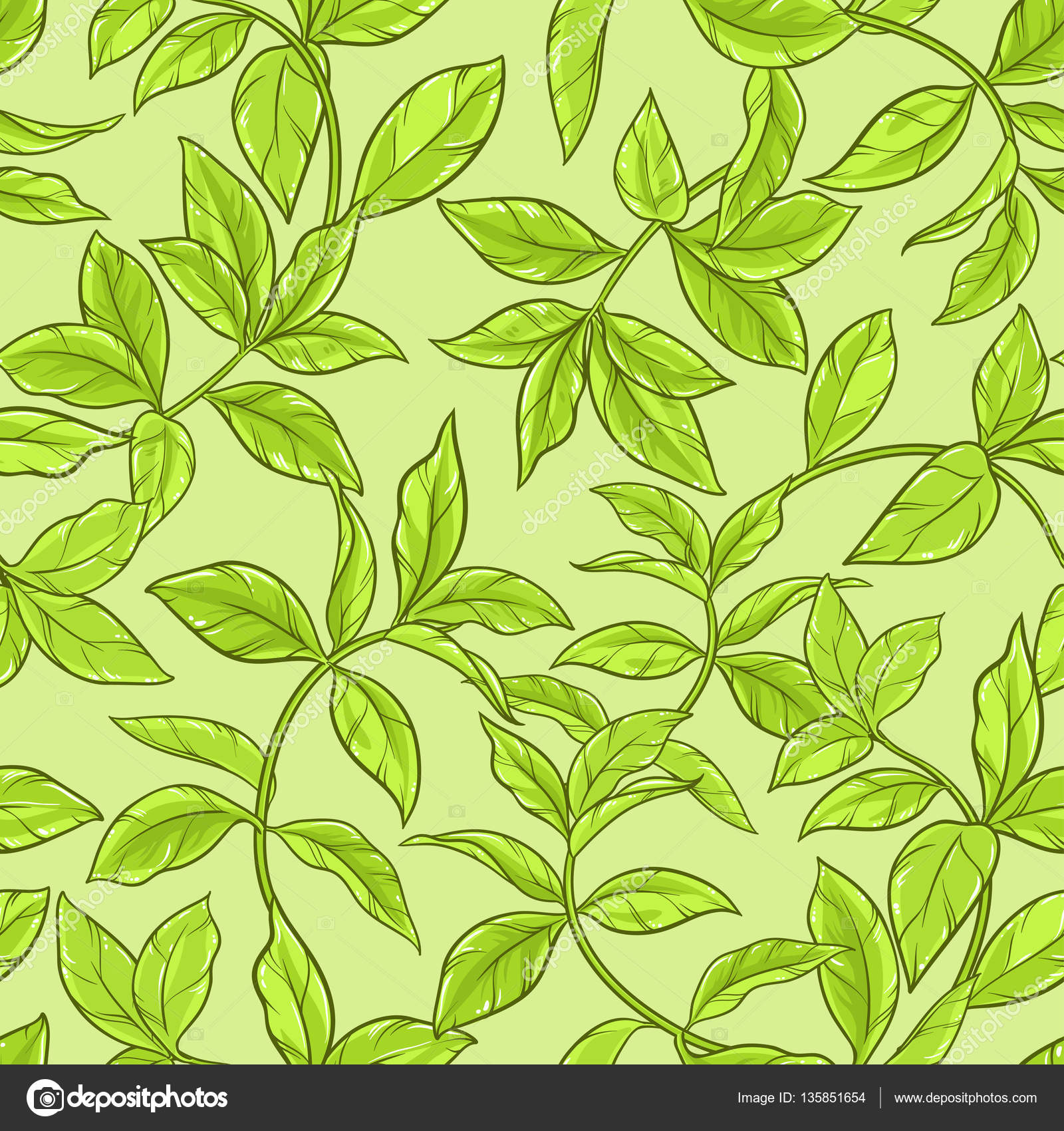 Tea Leaf Pattern Vector