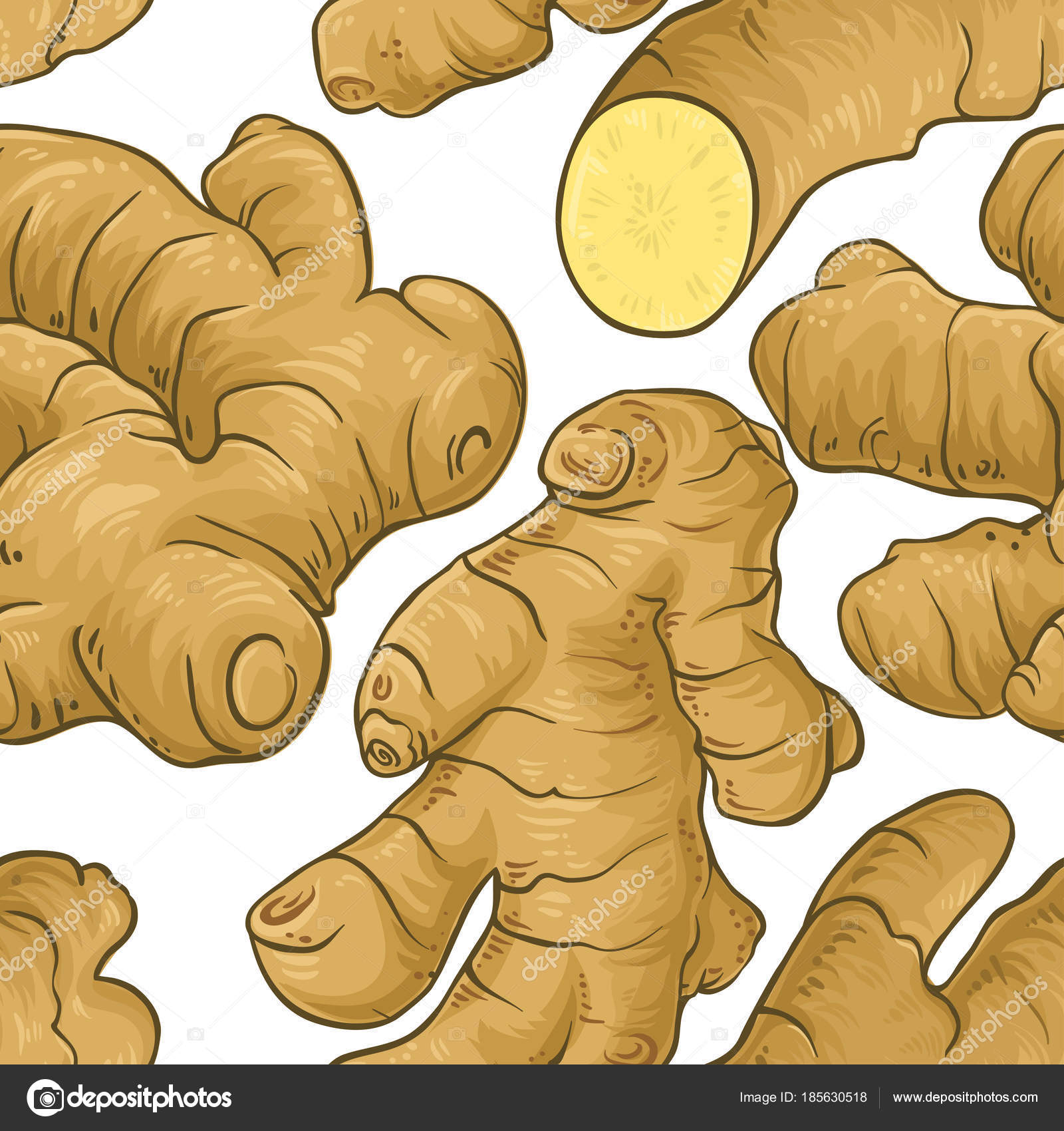 Ginger vector pattern Stock Vector by ©cuttlefish84 185630518