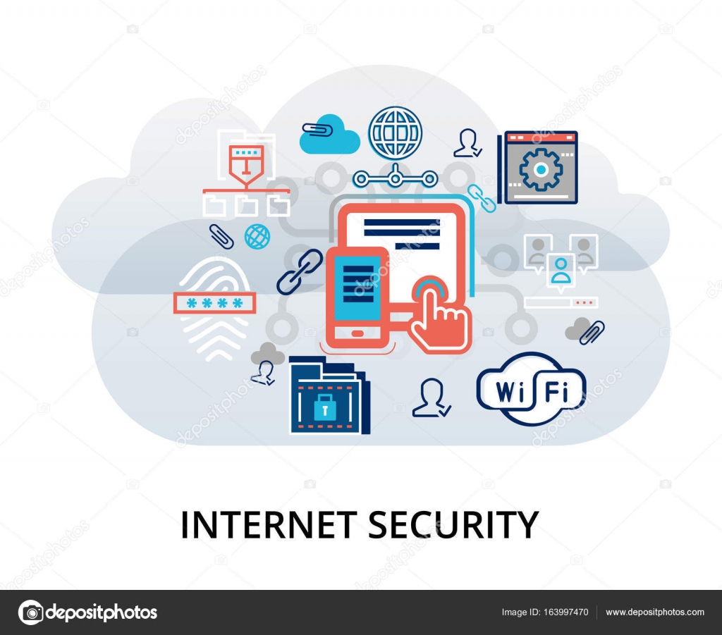 Infographic concept of internet security — Stock Vector © RoseStudio ...