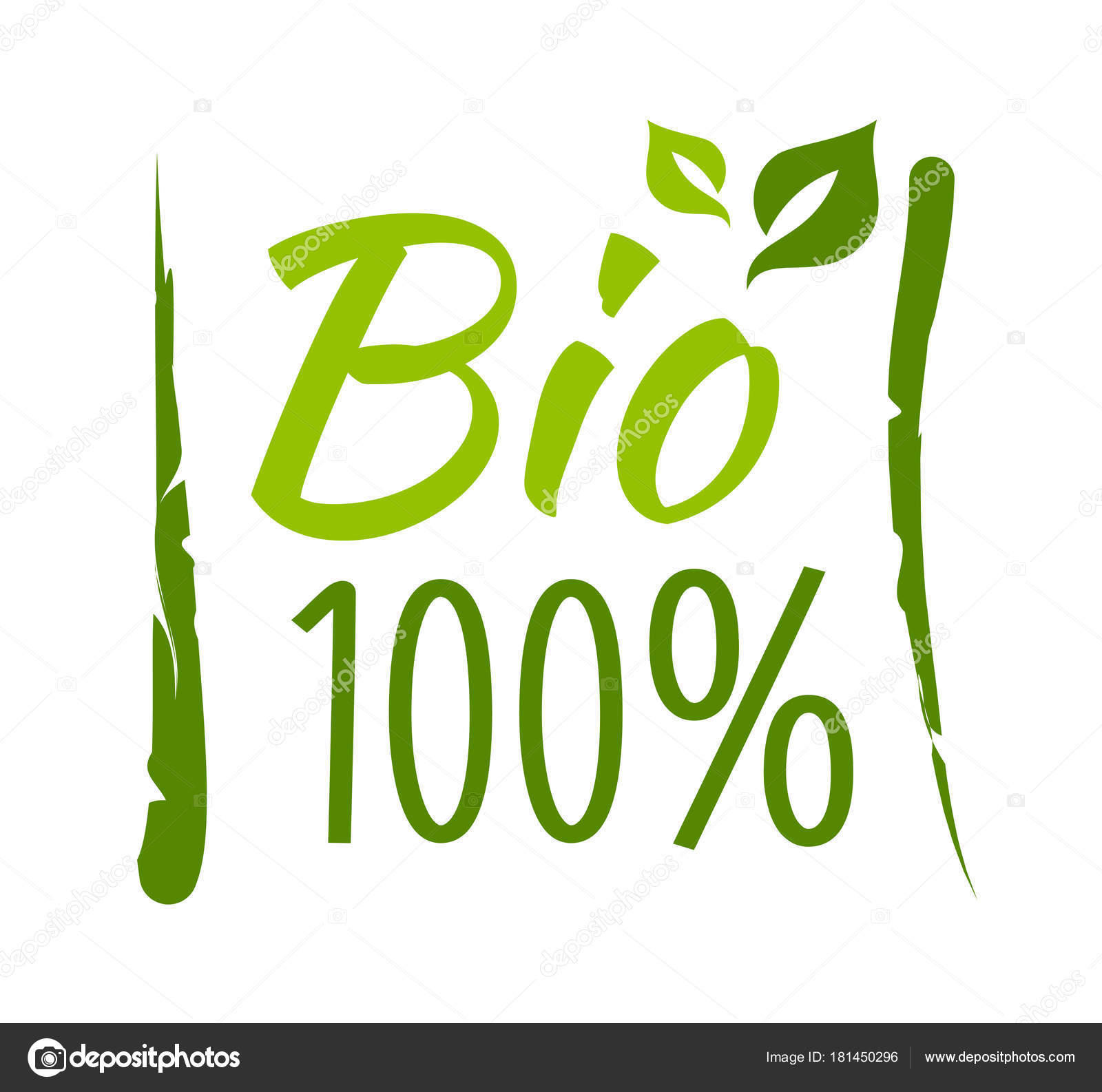 Bio 100% sticker Stock Vector Image by ©RoseStudio #181450296