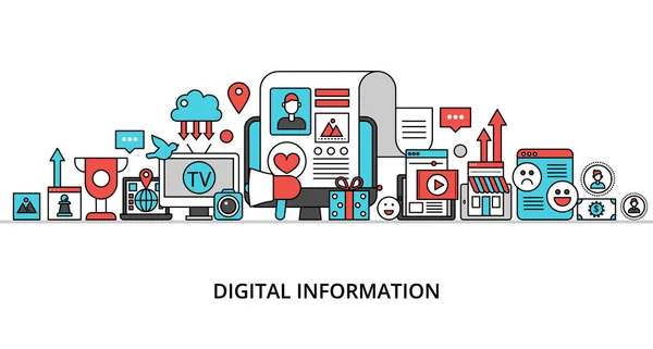 Concept of information flow — Stock Vector © RoseStudio #163997262