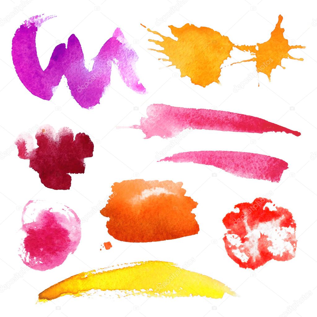Watercolor blot set Stock Photo by ©fominox 129589088