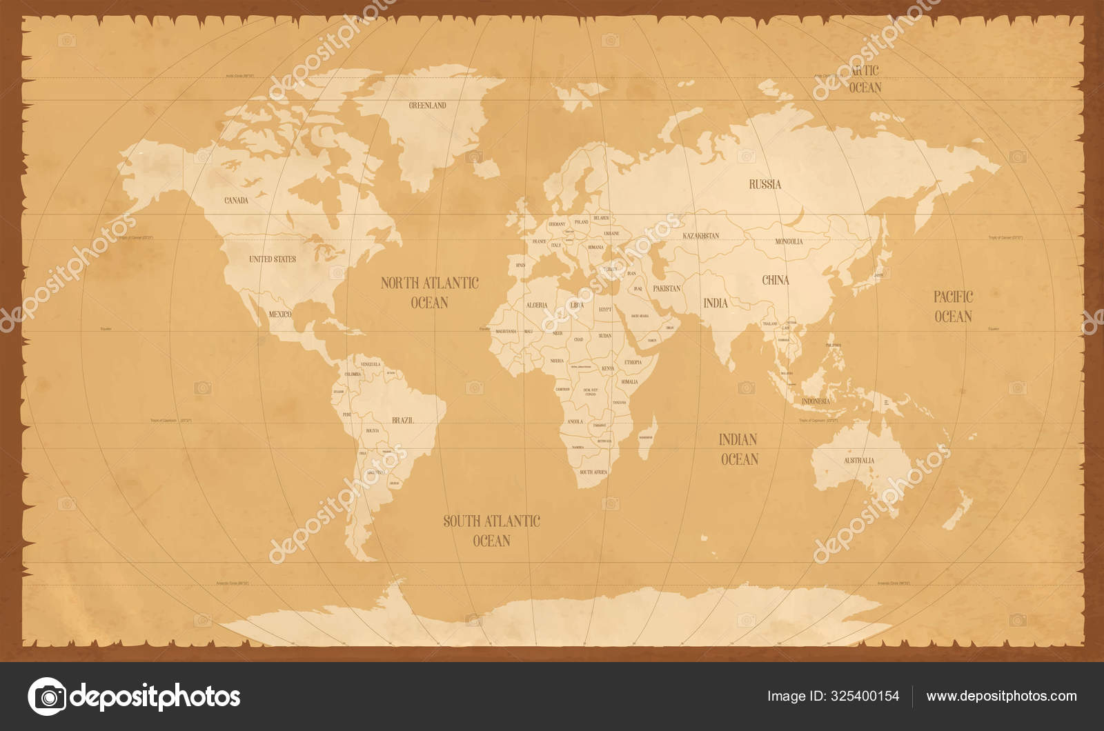 Vintage Style World Maps