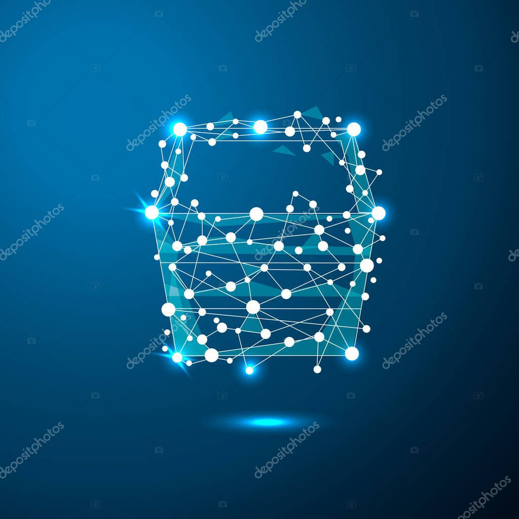 Carro de compras abstracto en la forma de un cielo estrellado o espacio ...